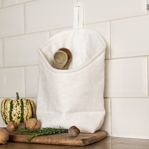 Linen Bag With Loop - Reusable Kitchen Bag With Insulated Cotton ...