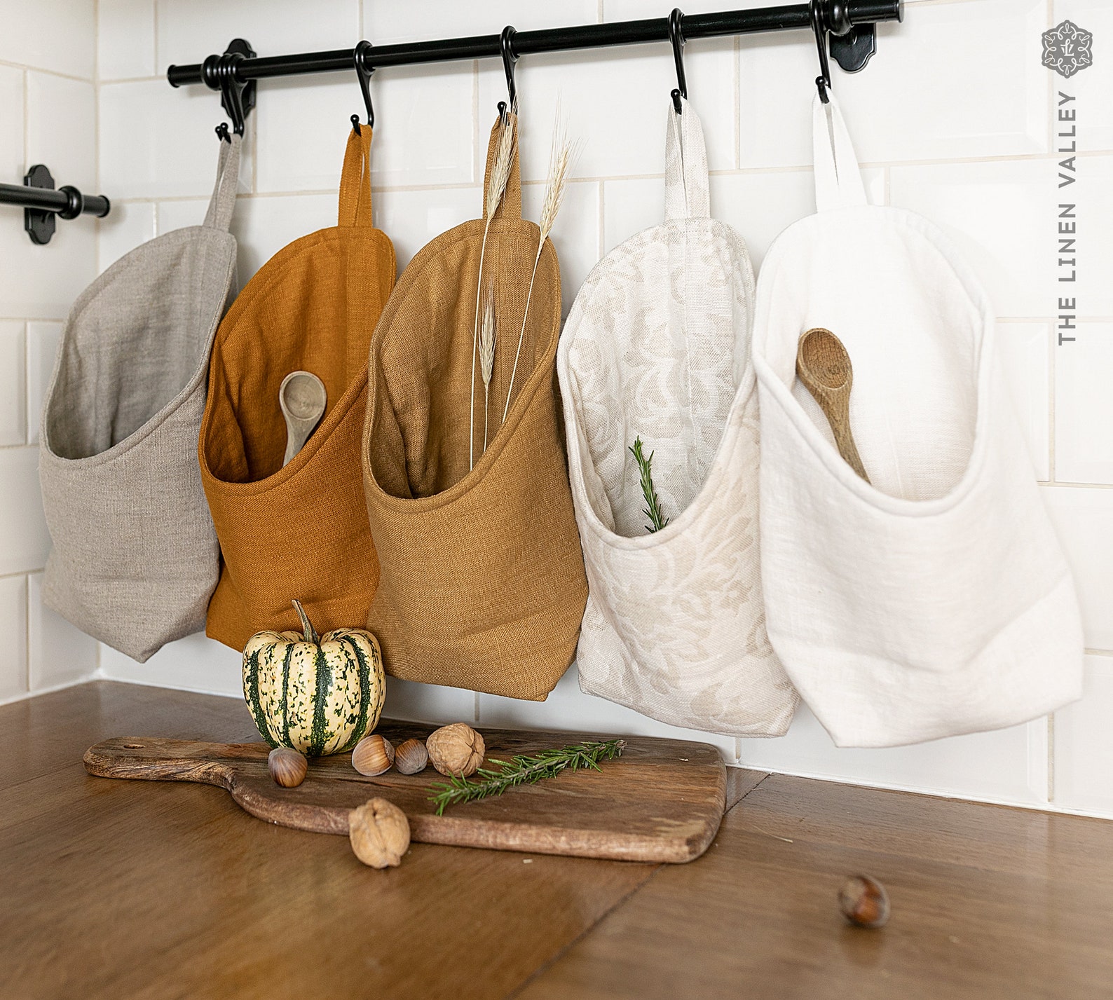 Linen Bag With Loop - Reusable Kitchen Bag With Insulated Cotton ...