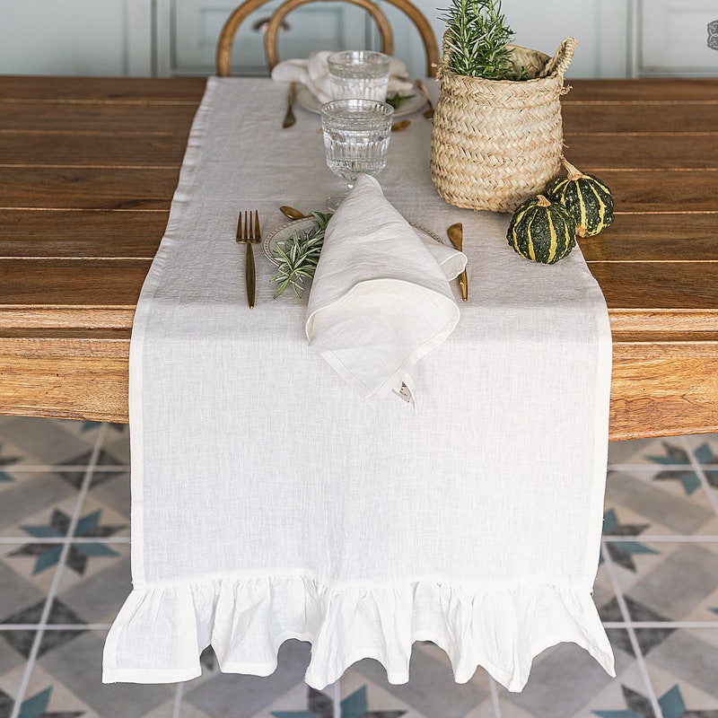 Ruffled Table Runner - Etsy