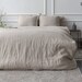 NATURAL UNBLEACHED Linen Set of Comforter Cover and Pillows Linen ...