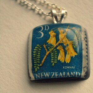 Resin Stamp Necklace, New Zealand Stamp - Etsy
