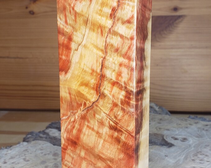 Stabilized Flame Box Elder Blank - Etsy