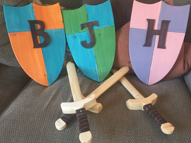 Wooden Kids Shield With Fleuree Cross - Etsy