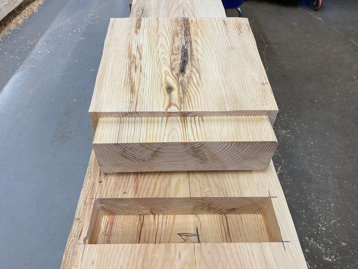 Hand Hewn Red Pine Timber Bench - Etsy