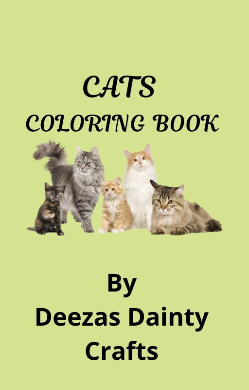 Coloring Cat Book/ Printable Color Pages/ Instant Pdf Download - Etsy