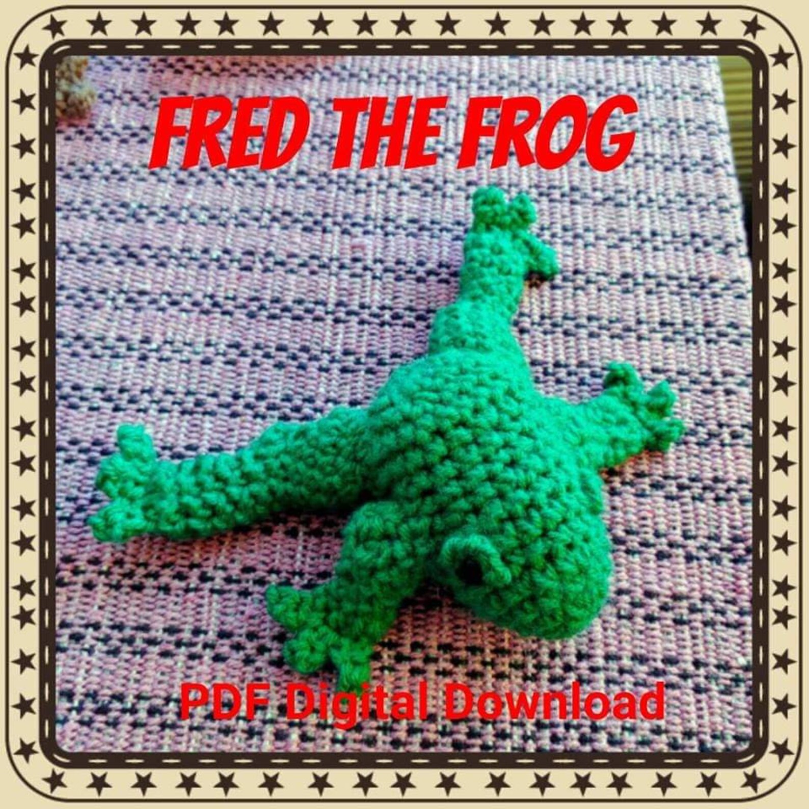 Fred the Frog PDF Pattern, Digital Download - Etsy