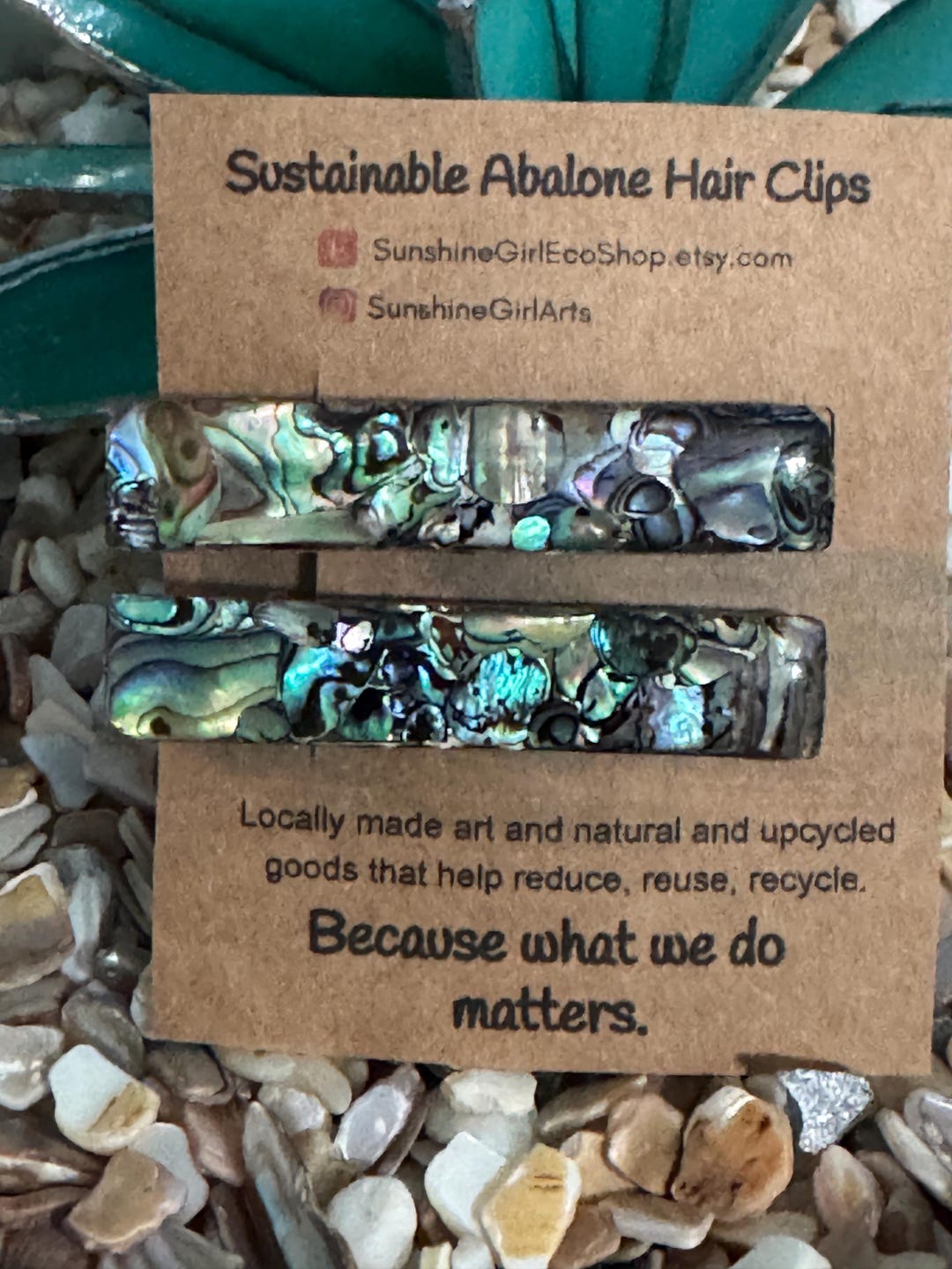 2 Sustainable Genuine Abalone Shell Mermaid Barrettes Hair Clips - Etsy