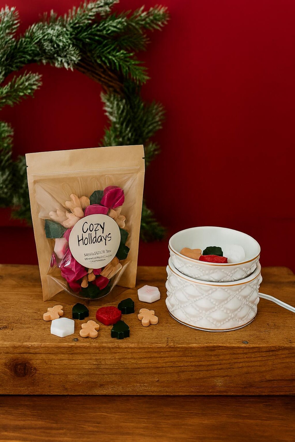 Hand-poured Soy Wax Melts: Pine, Peppermint & Gingerbread - 5 Oz Bag - Etsy