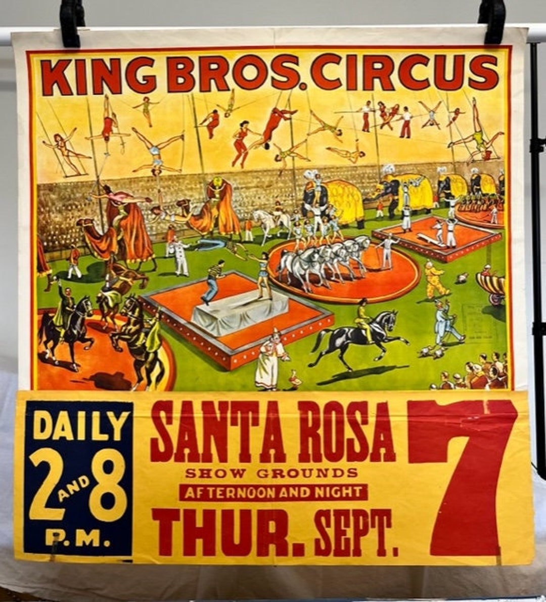 Vintage 1950 King Bros. Circus Poster - Etsy