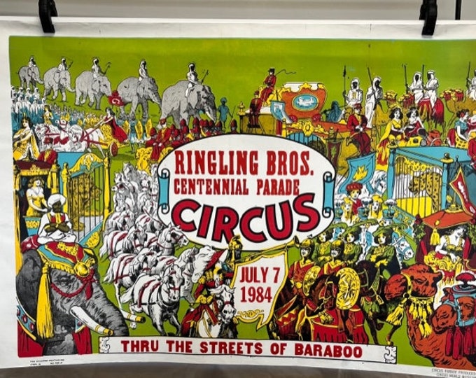 1984 Ringling Bros. Circus Poster - Centennial Parade Baraboo ...