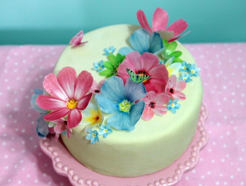 Edible Wafer Paper Flowers Cake Decorations Cupcake and - Etsy