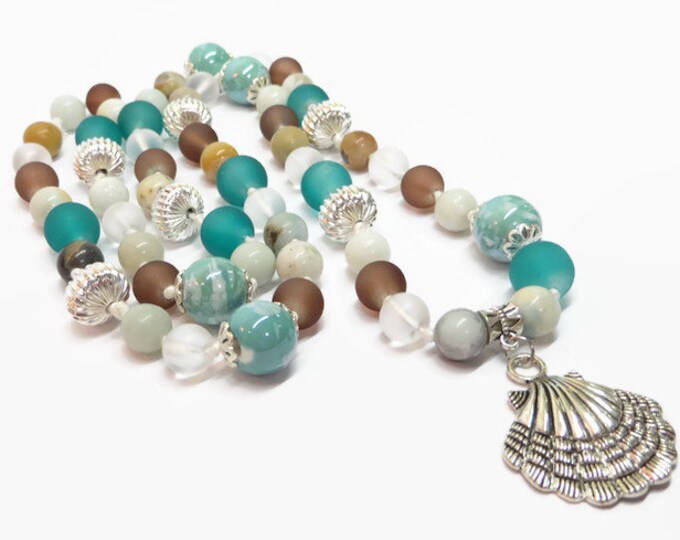 Handknotted Beach Necklace Boho Hand Knotted Beach Necklace - Etsy