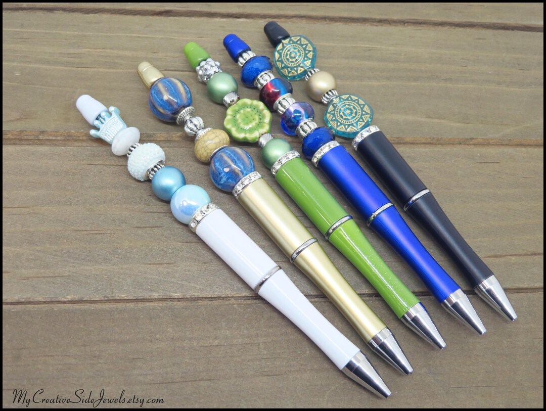 Bling Beaded Pen: Fancy Ballpoint Writing Pen - Etsy