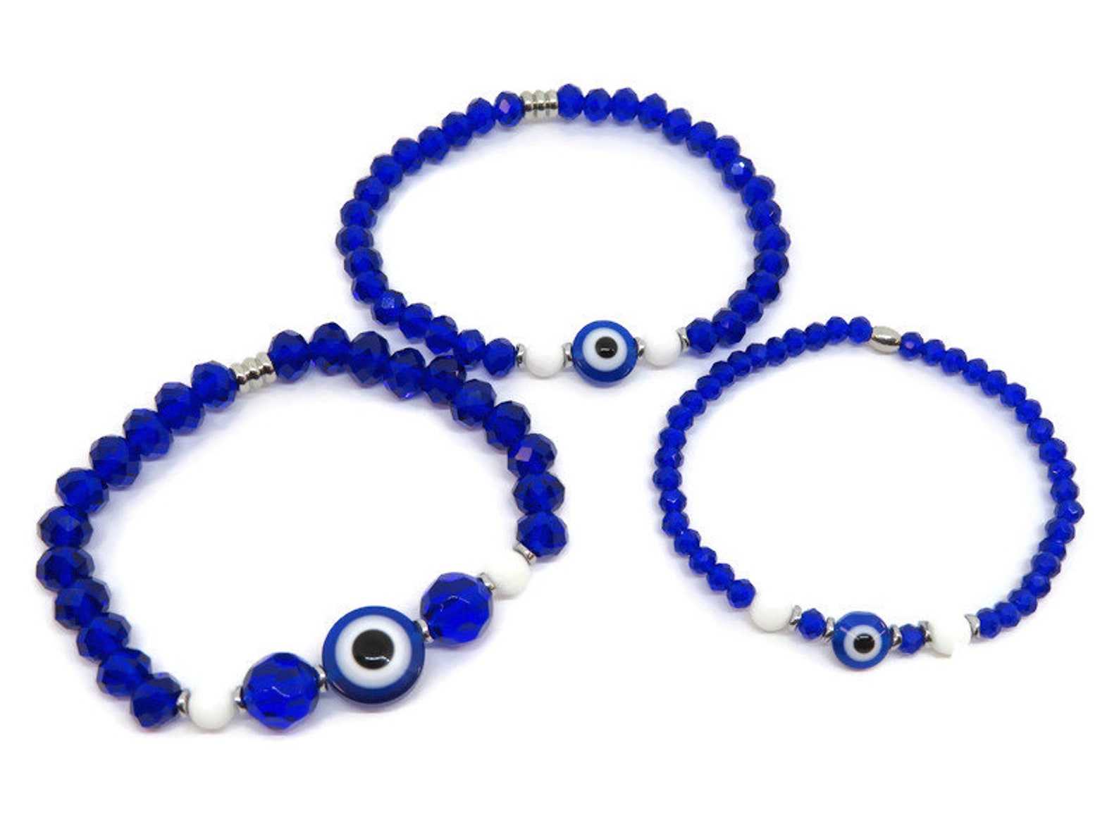 Blue Evil Eye Bracelet Boho Chic Beaded Bracelet Symbolic - Etsy