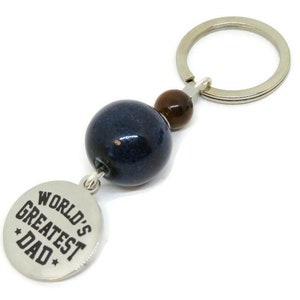 World's Greatest Dad Key Chain, Dad Key Ring, Father's Day Gift, New ...