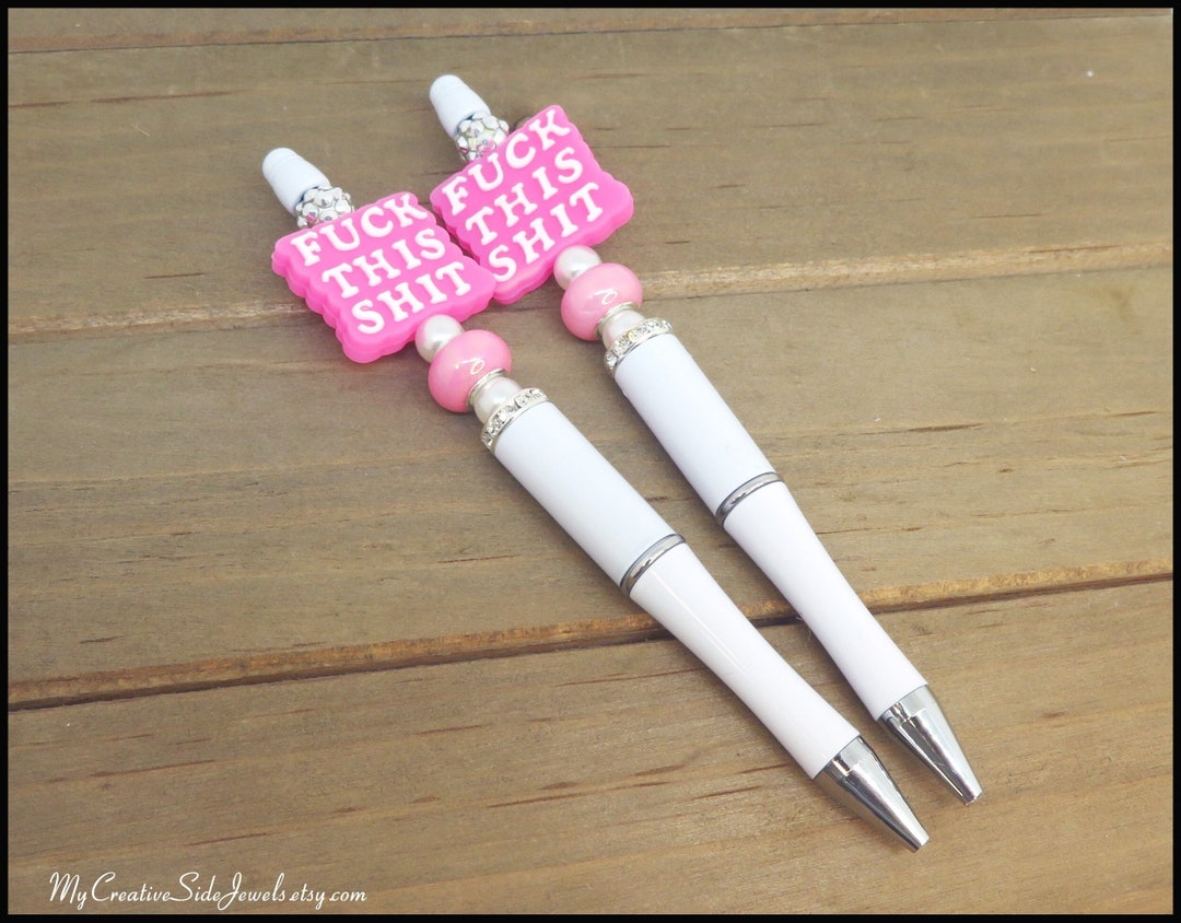 Fuck This Shit Beaded Pens, Curse Word Fancy Writing Pen, Funny Co ...
