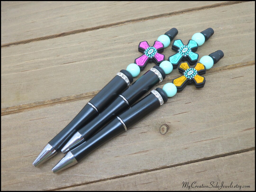 Cross Beaded Pens, Teacher Coach Gift, Fancy Writing Pen, Co-worker ...
