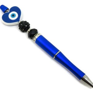 Evil Eye Beaded Pens, Good Energy Malocchio Gift, Fancy Writing Pen, Co ...