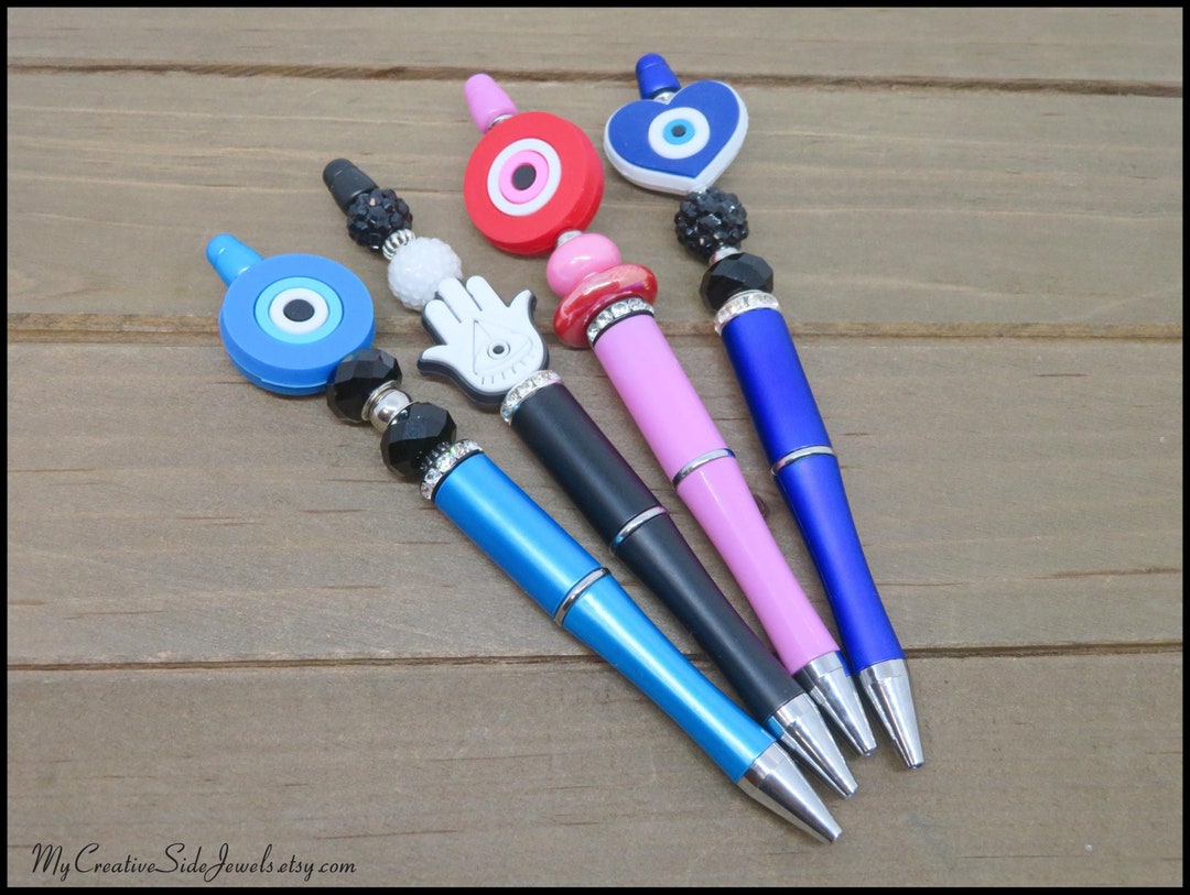 Evil Eye Beaded Pens, Good Energy Malocchio Gift, Fancy Writing Pen, Co ...