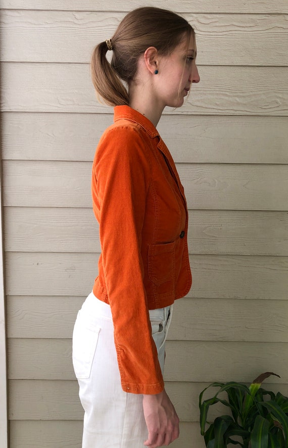 Vintage Pumpkin Orange Corduroy Casion Brand Blazer J… - Gem