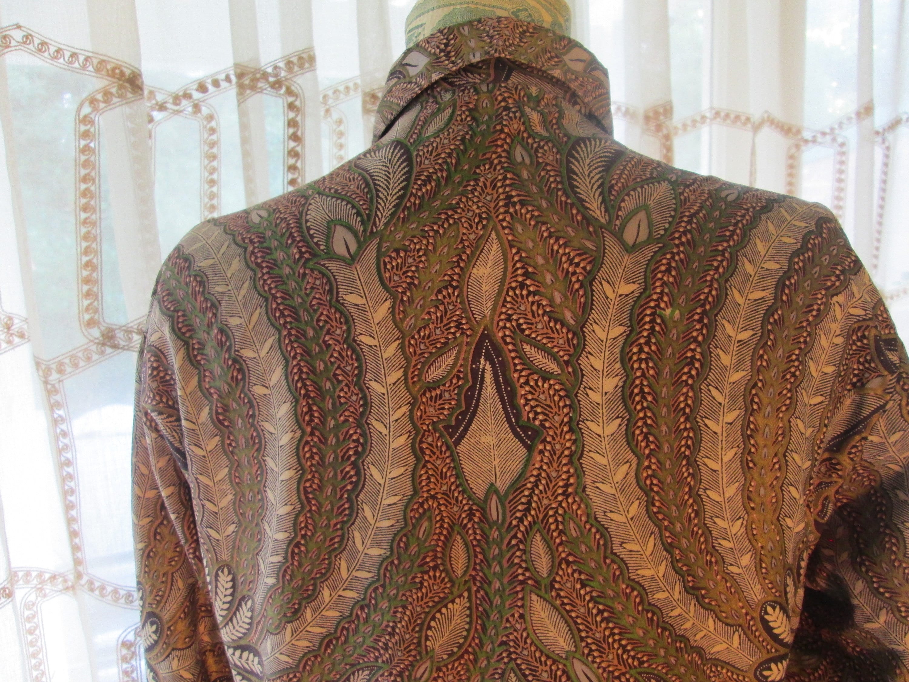 Traditional Indonesian Batik Shirt, Garuda Pattern Batik Shirt With ...