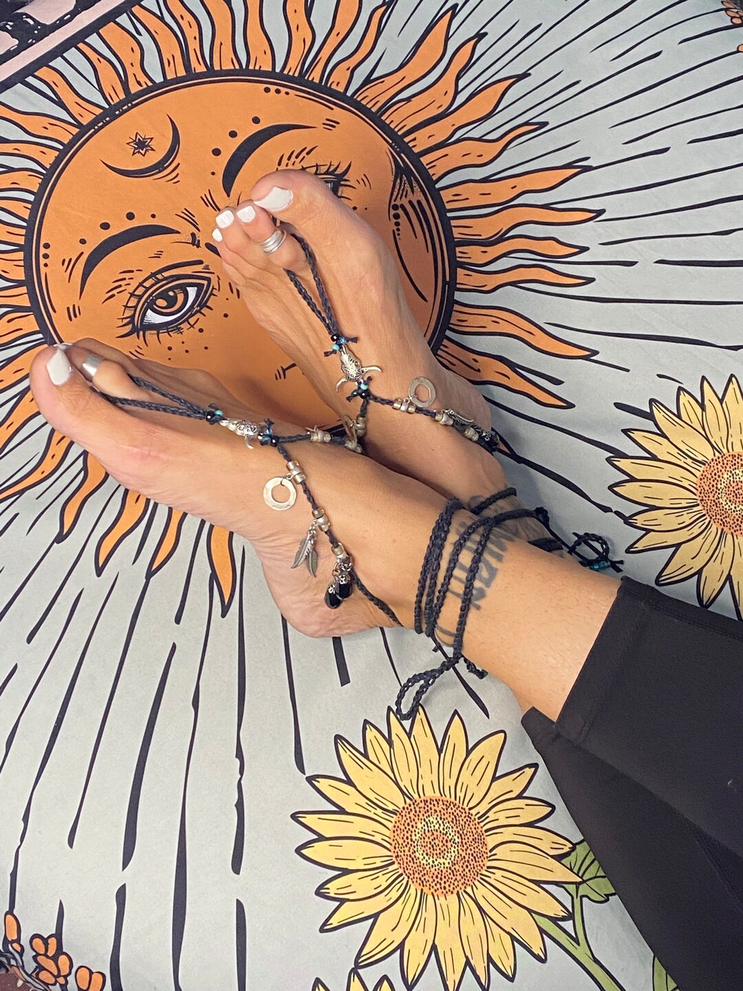 Diana Goddess of the Hunt Barefoot Sandals by Iris Boho Steer Skull ...