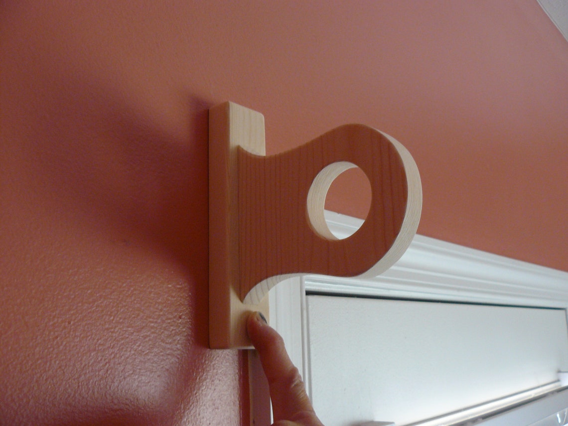 Decorative Wood Curtain Rod Brackets - Etsy