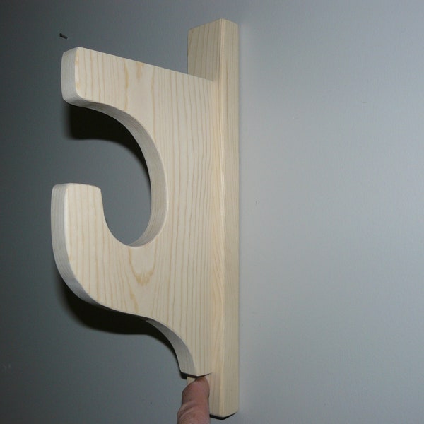 Shelf Bracket With Curtain Rod Holder - Etsy