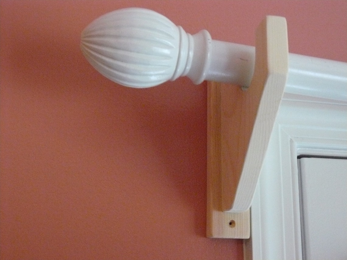 Angled Curtain Rod Brackets - Etsy