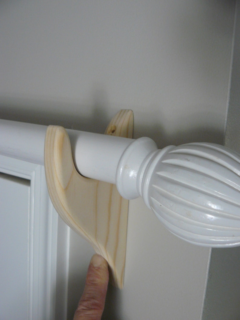 Wood Drapery Rod Brackets - Etsy