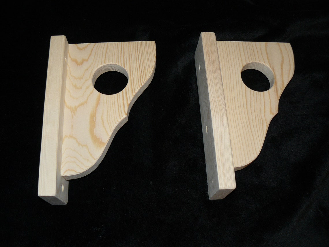 Decorative Wall Brackets With Rod Holder - Etsy