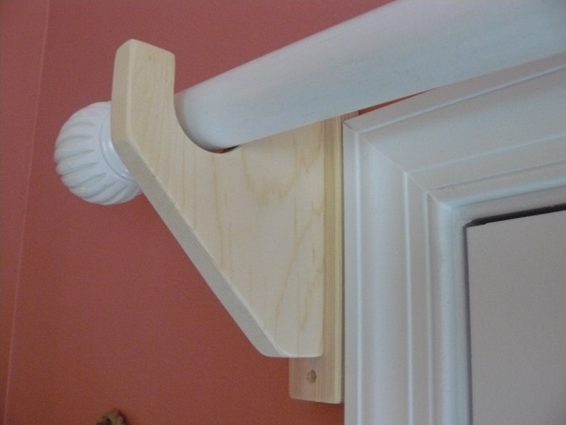 Angled Curtain Rod Brackets - Etsy