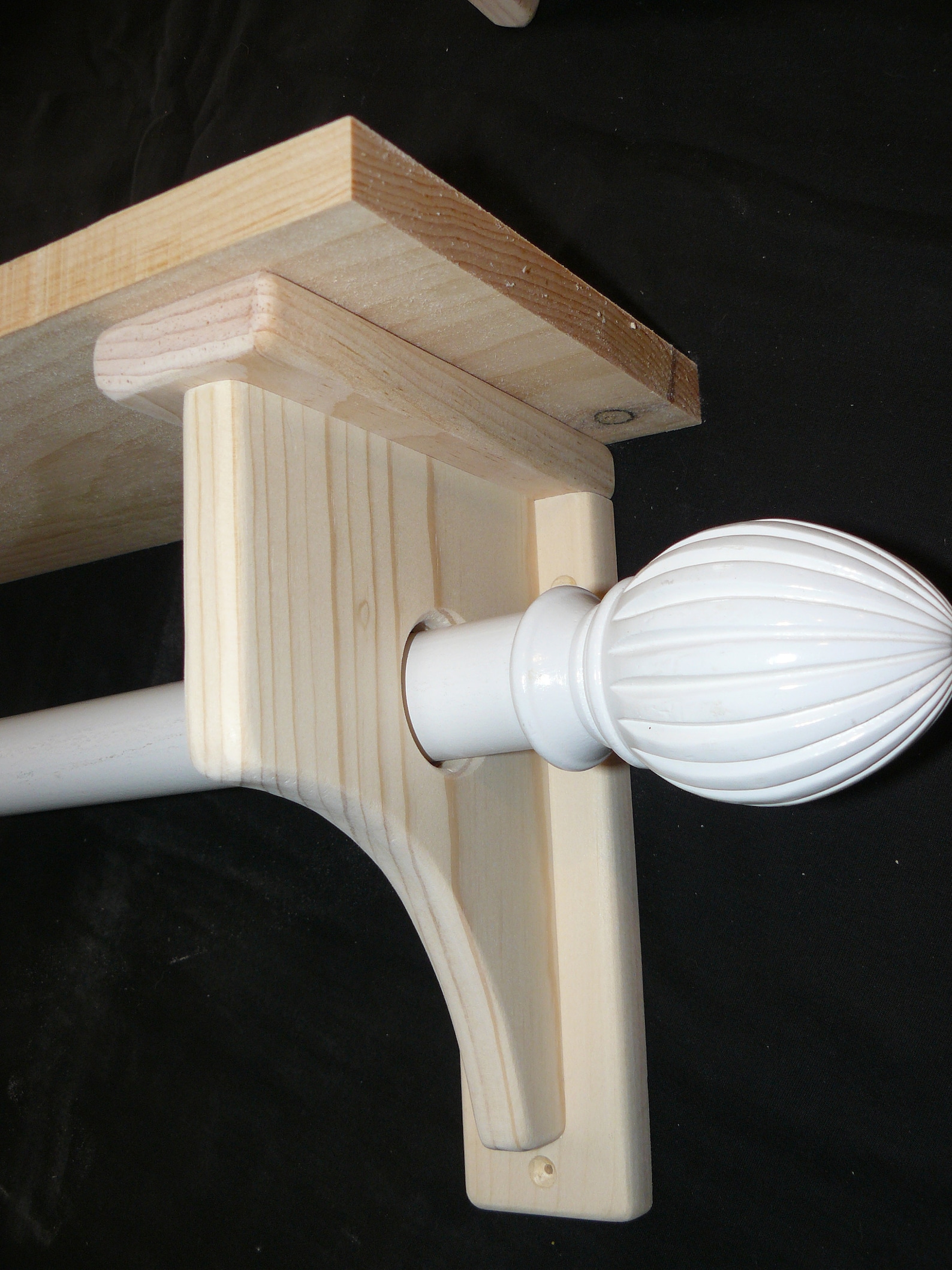 Curtain Rod Shelf Brackets - Etsy