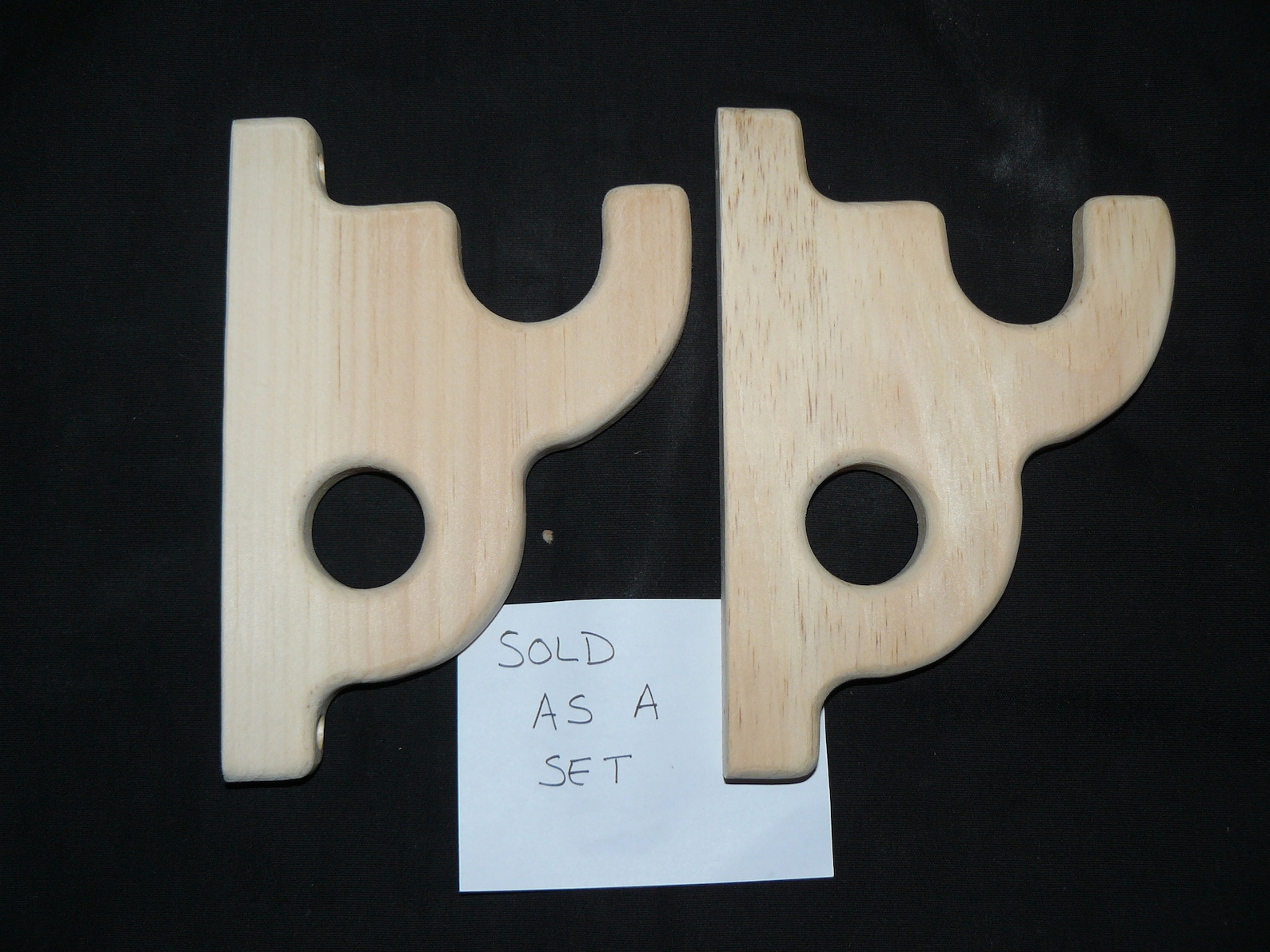 Wood Brackets for 2 Rods - Etsy