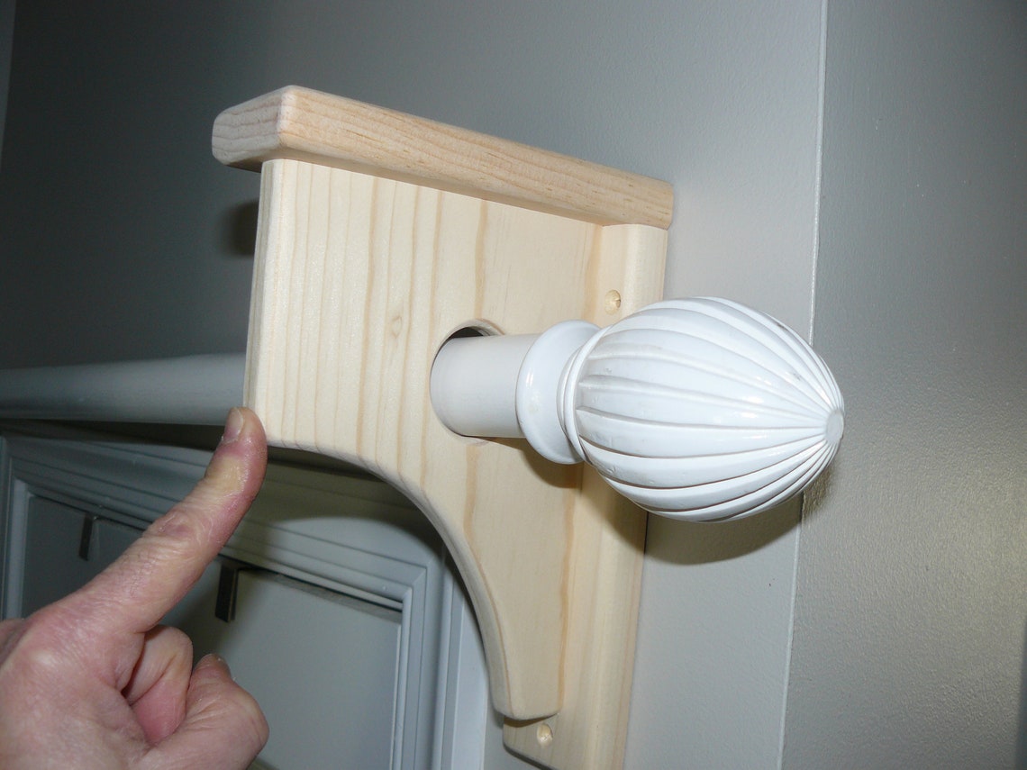 Curtain Rod Shelf Brackets - Etsy