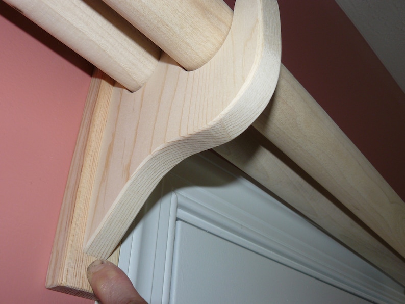 Double Rod Fancy Wood Brackets | Etsy