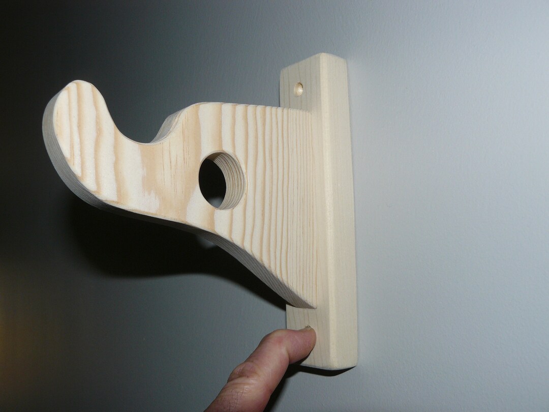 Wood Curtain Rod Brackets for 2 Rods - Etsy