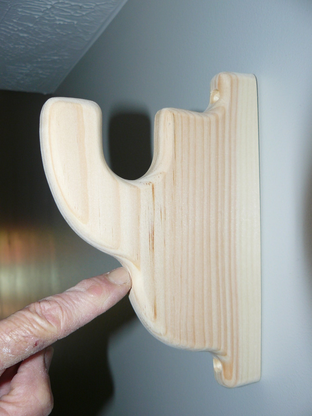 Wood Brackets for 1 Rod - Etsy