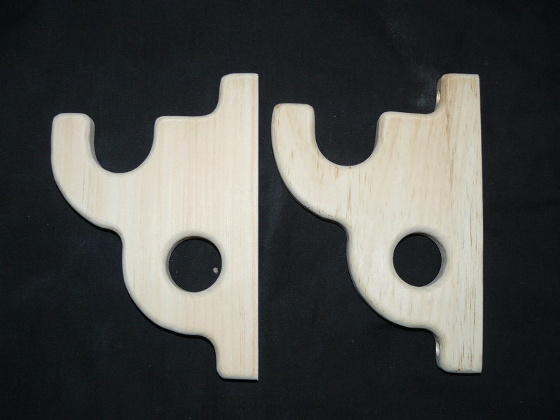Wood Brackets for 2 Rods - Etsy