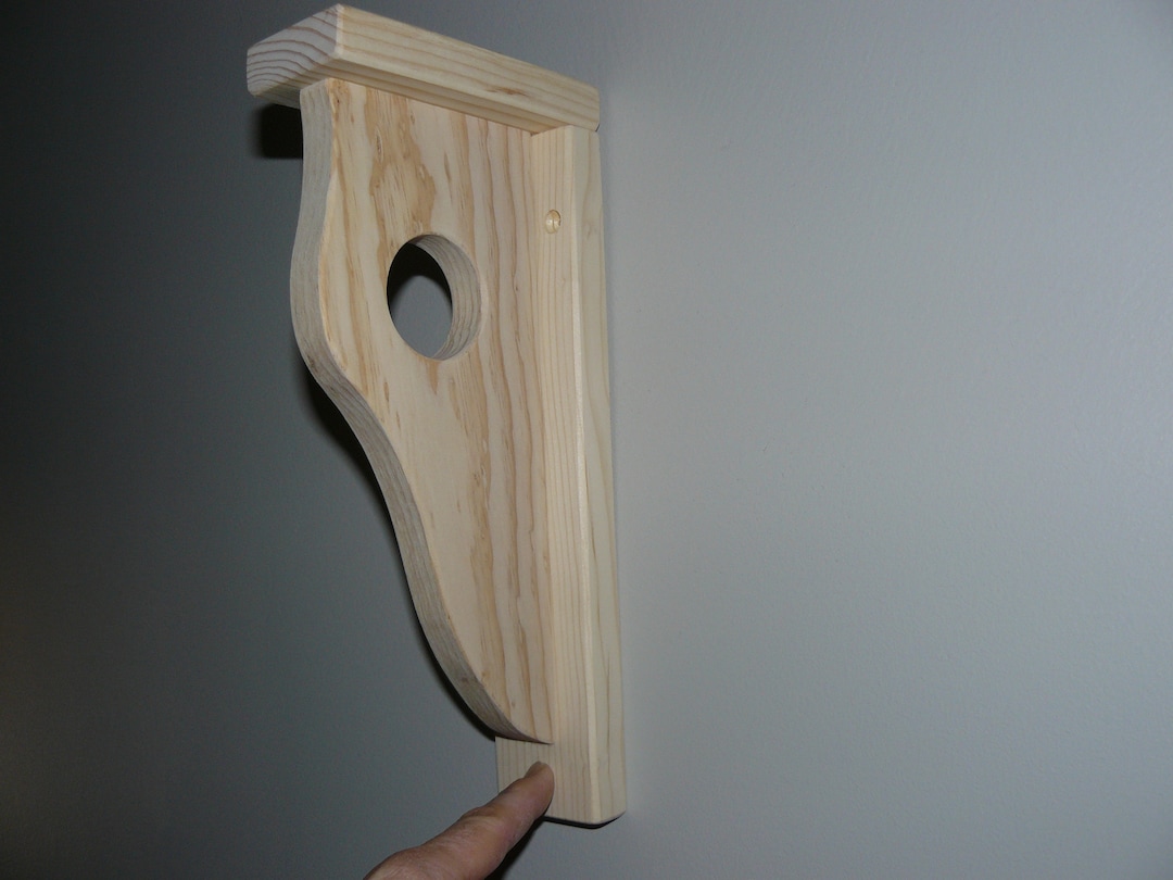 Elegant Shelf Bracket With Rod Holder - Etsy