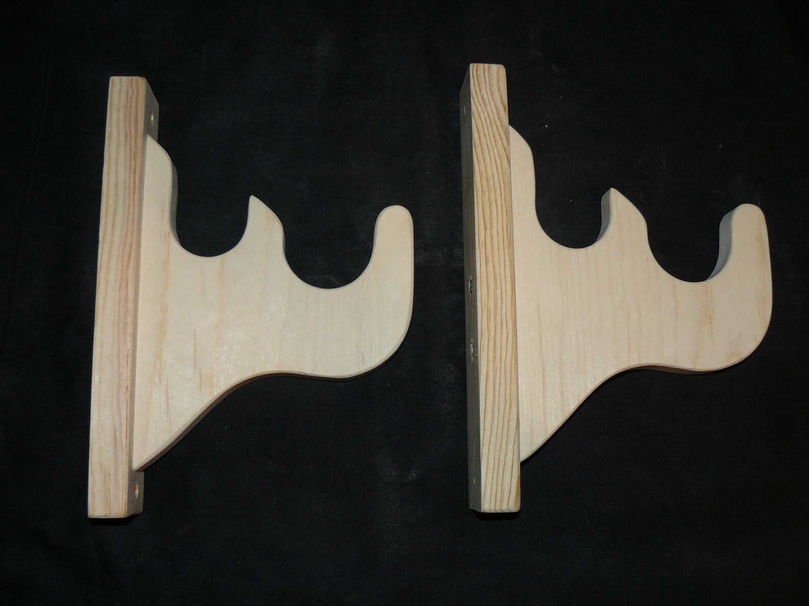 Double Rod Fancy Wood Brackets - Etsy