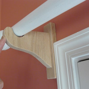 Oak Curtain Rod Brackets - Etsy