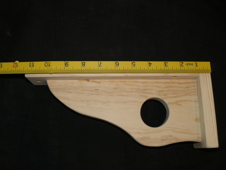 Elegant Shelf Bracket With Rod Holder - Etsy