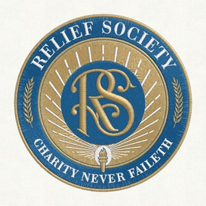Machine Embroidery Design Relief Society Seal Digital - Etsy