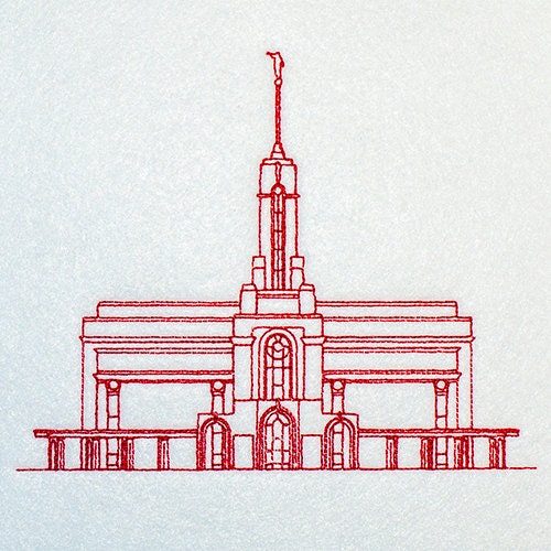Sewing & Needlecraft Mount Timpanogos Temple Embroidery Machine Design ...