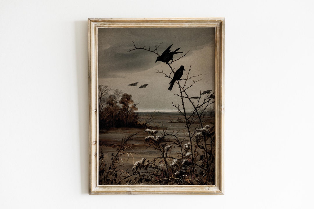 Dark Academia Art Print. Printable Digital Download. Vintage Moody Art ...