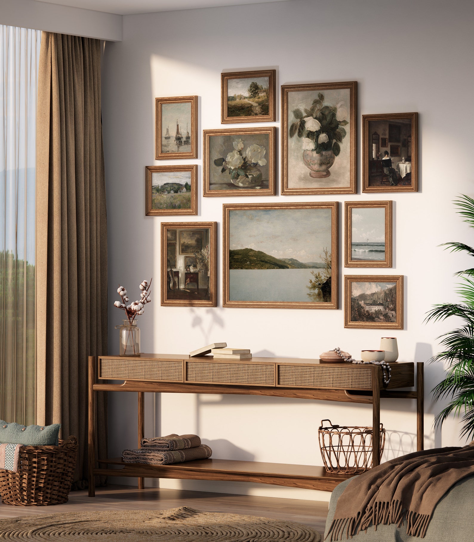 Vintage European Gallery Wall SET of 10. Vintage Dining Room Home Decor ...