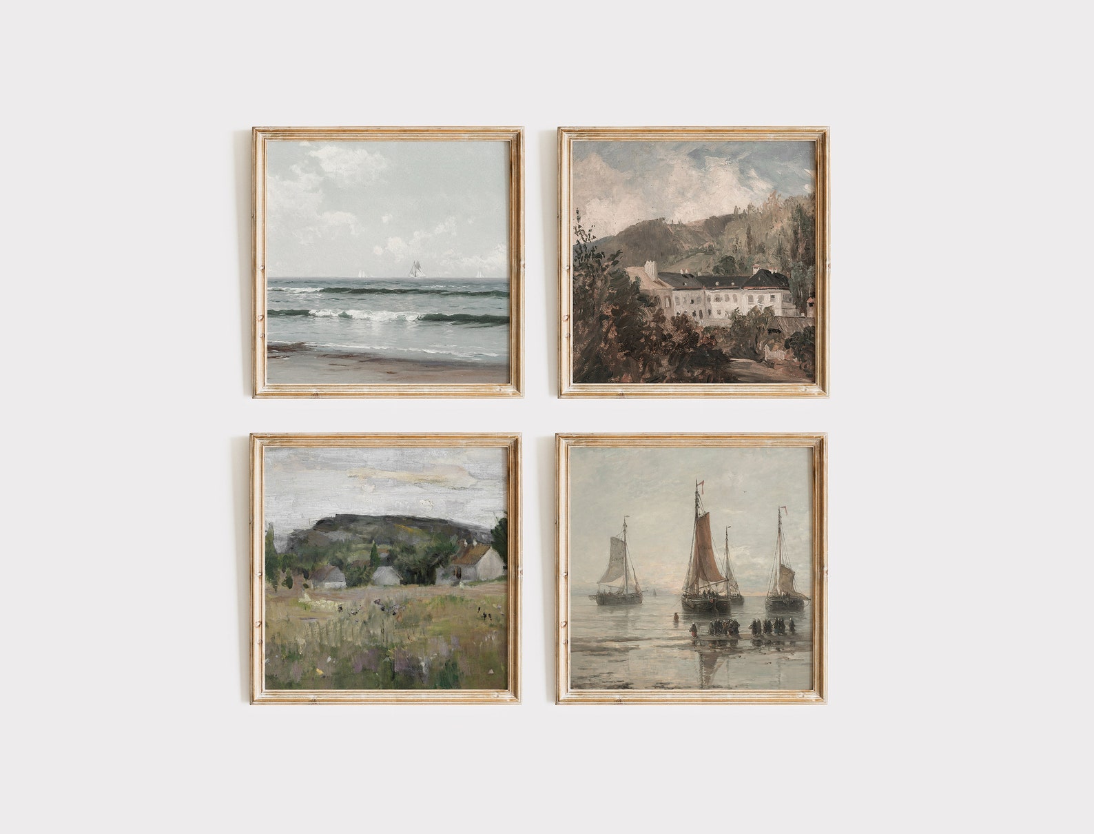 Vintage European Gallery Wall SET of 10. Vintage Dining Room Home Decor ...