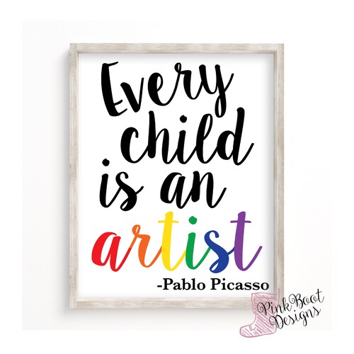 Every Child is an Artist Classroom Art Playroom Art - Etsy