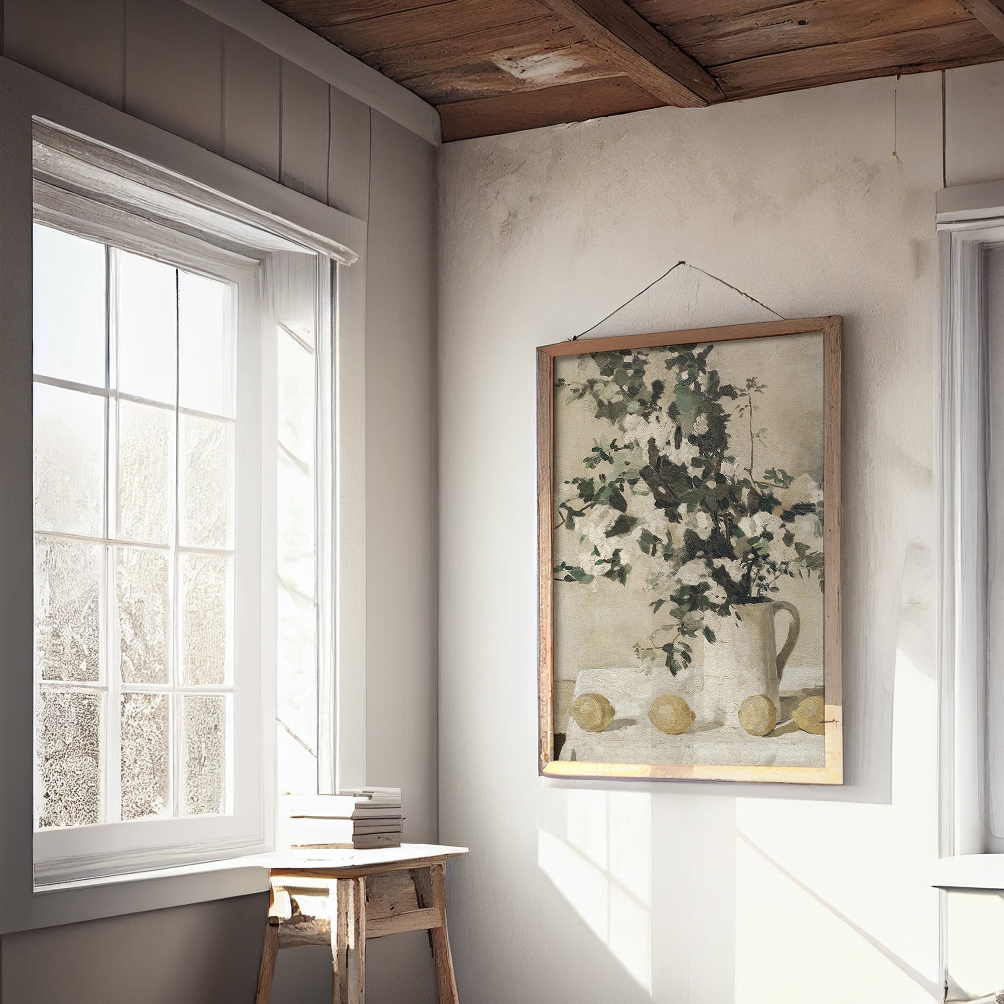 Vintage Farmhouse Kitchen Art Print. Vintage Kitchen Wall Art. Lemons ...